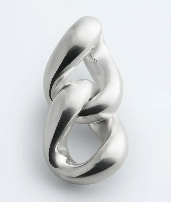 Bottega Veneta Prisma Chain Earrings - Silver