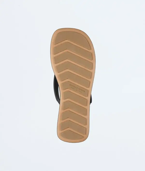 Bottega Veneta Sampieri Flat Thong - Black