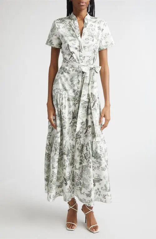 Alice + Olivia Lucy Toile Print Maxi Shirtdress