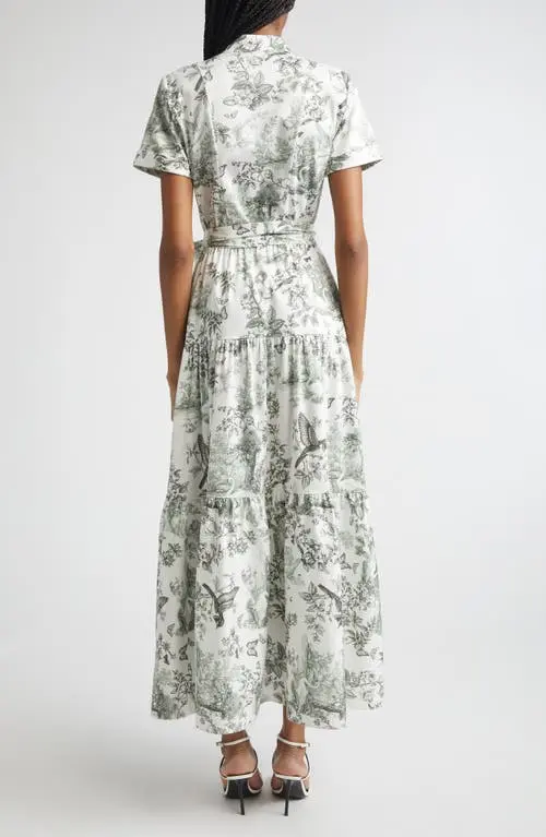 Alice + Olivia Lucy Toile Print Maxi Shirtdress