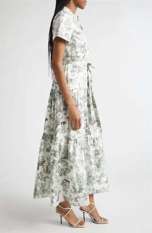 Alice + Olivia Lucy Toile Print Maxi Shirtdress