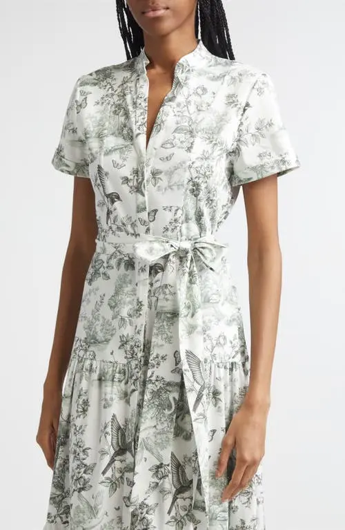 Alice + Olivia Lucy Toile Print Maxi Shirtdress