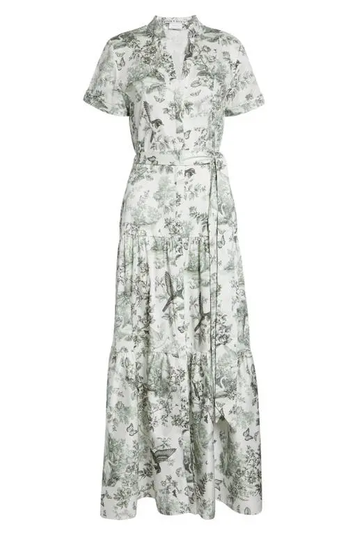 Alice + Olivia Lucy Toile Print Maxi Shirtdress