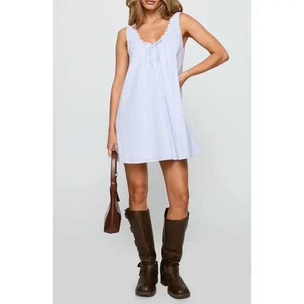 Princess Polly Antiquity Sleeveless Mini Dress - Blue
