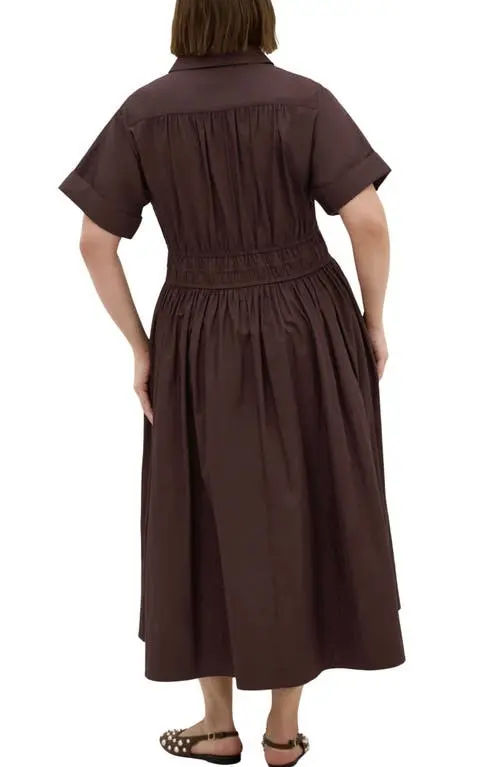 City Chic Lana Shirtdress - Chocolate