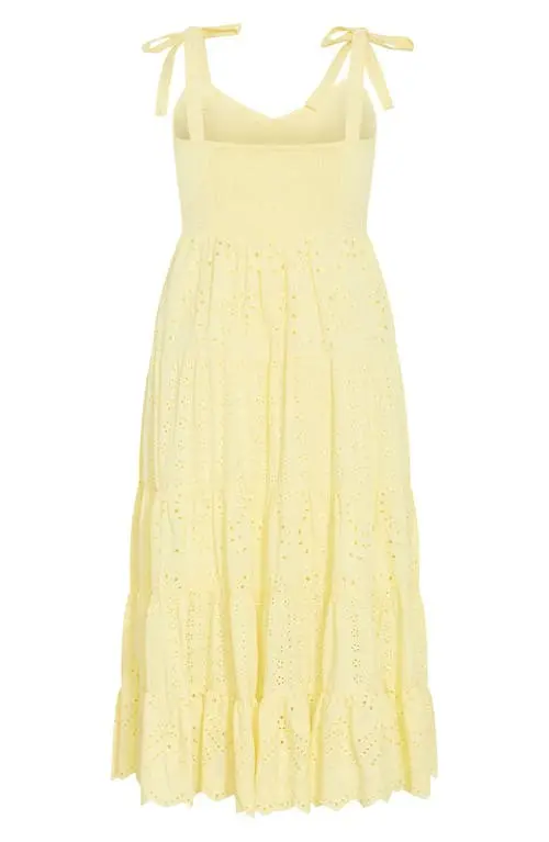 City Chic Allegra Eyelet Lace Midi Sundress