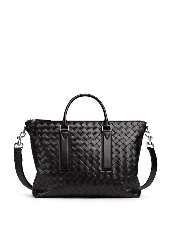 Bottega Veneta Intrecciato Briefcase - Black