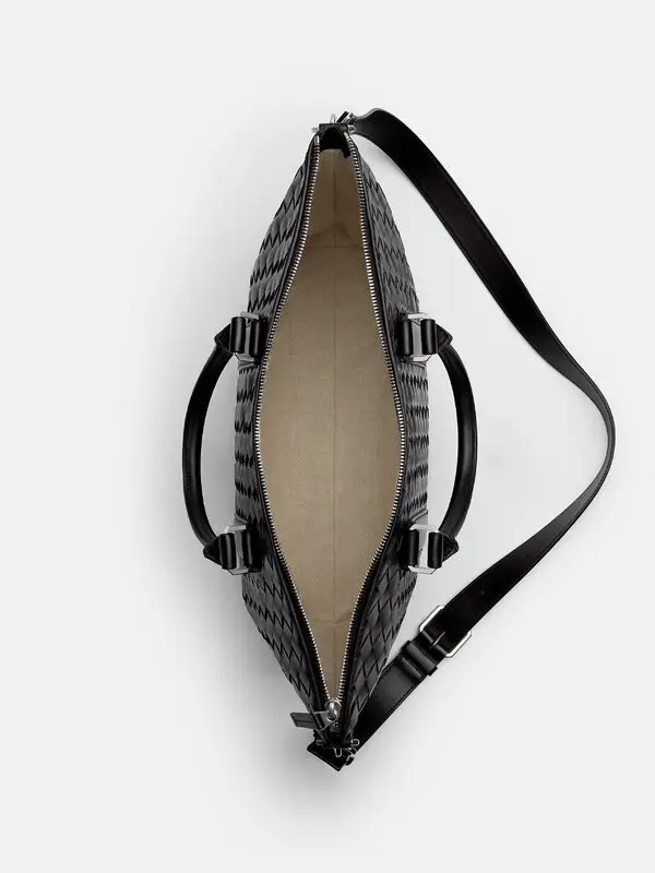 Bottega Veneta Intrecciato Briefcase - Black