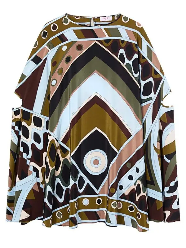 Emilio Pucci Silk Vivara Print Kaftan - Green