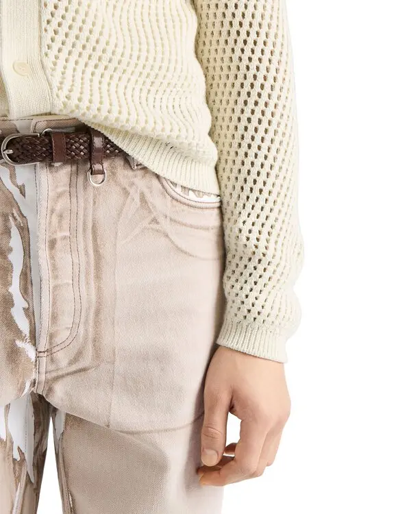 Prada Linen And Cotton Cardigan - Neutral