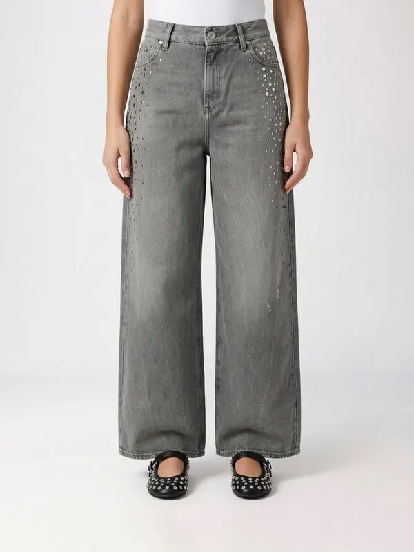 GOLDEN GOOSE Embellished Wide Leg Jeans