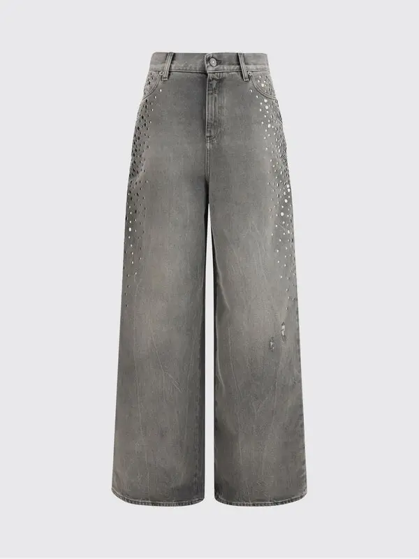 GOLDEN GOOSE Embellished Wide Leg Jeans