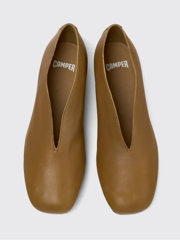 Camper Casi Myra Leather Ballerinas - Brown