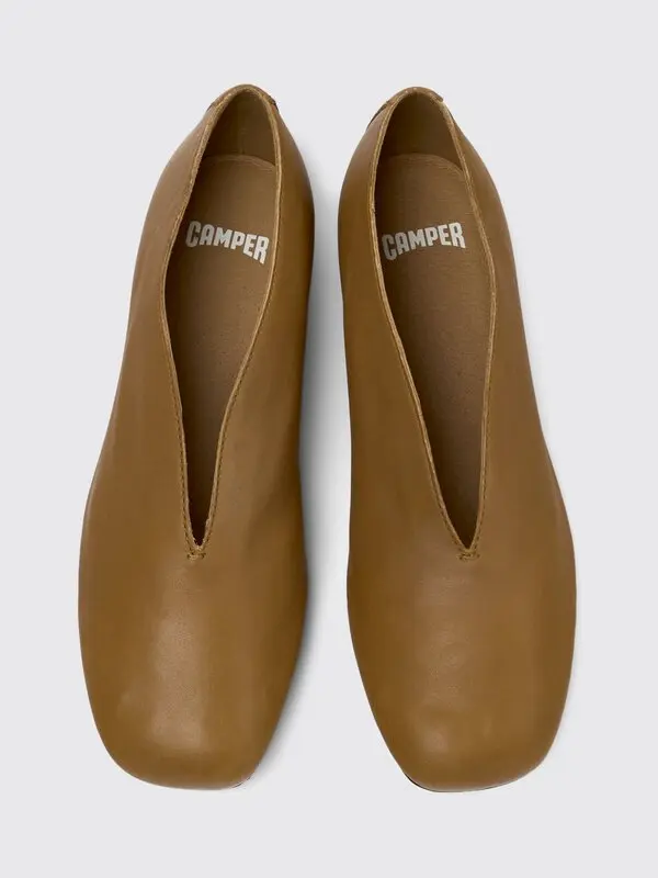 Camper Casi Myra Leather Ballerinas - Brown