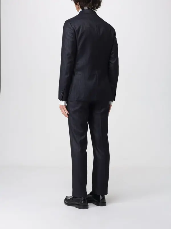 LARDINI Single-breasted Suit In Wool Blend - Blue