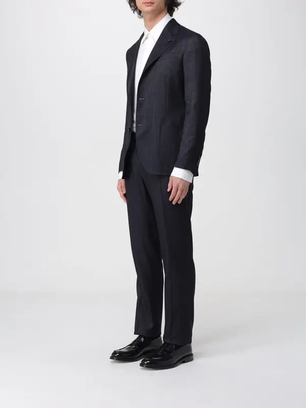 LARDINI Single-breasted Suit In Wool Blend - Blue