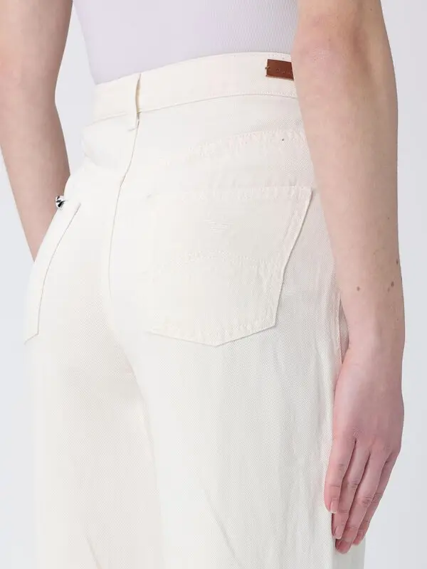 Emporio Armani Wide Leg Jeans - Ivory
