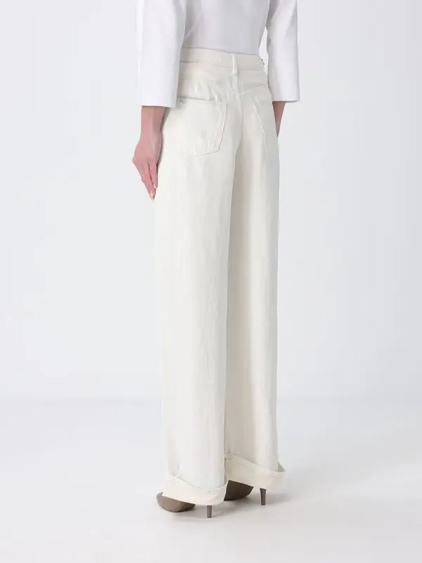 Emporio Armani Denim Wide-leg Jeans - Milk