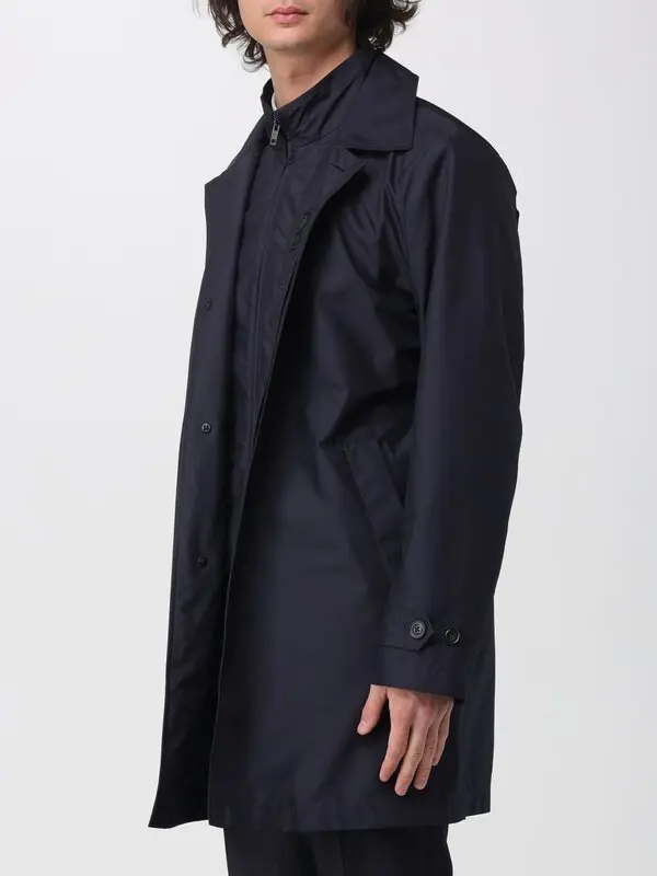FAY Technical Poplin Coat - Blue