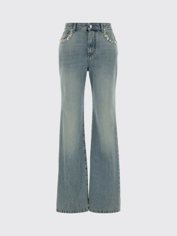 Alexander McQueen Embellished Wide-leg Jeans
