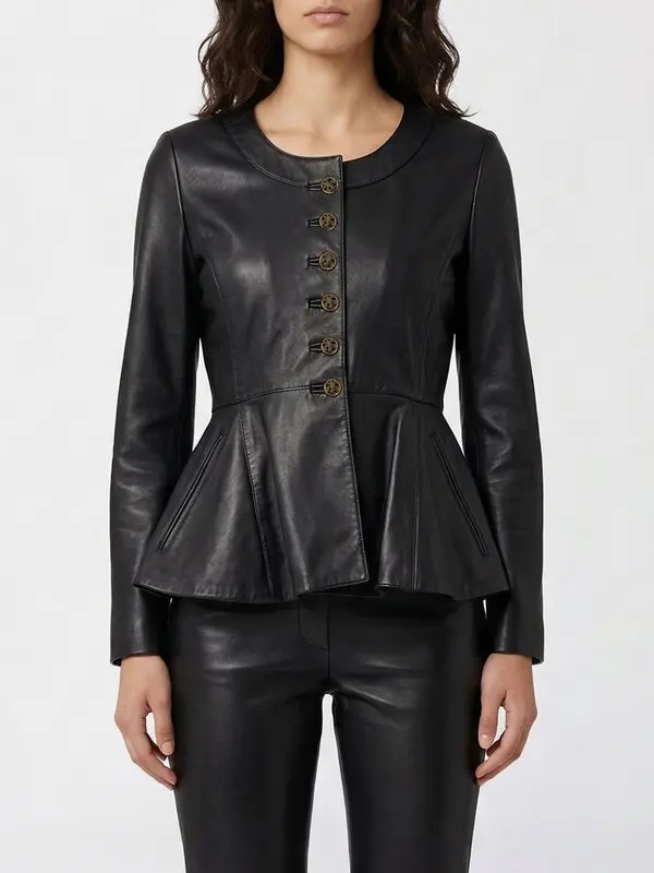 Chloé Lambskin Leather Peplum Jacket