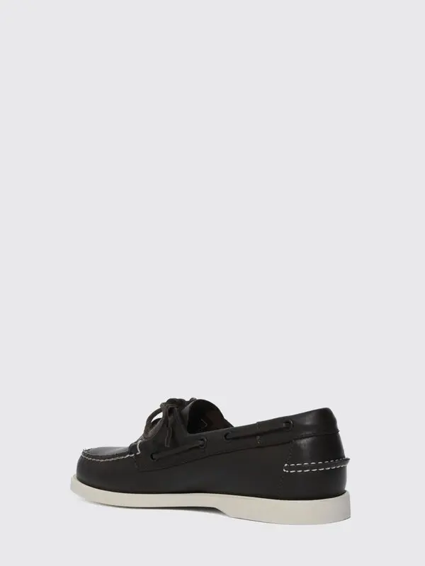SEBAGO Leather Docksides Boat Loafers - Brown