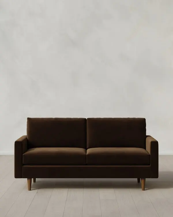 Quince Atlas Midcentury Sofa In Performance Velvet - Java