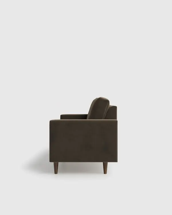 Quince Atlas Midcentury Sofa In Performance Velvet - Java