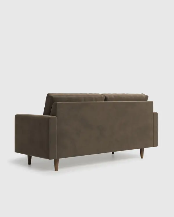Quince Atlas Midcentury Sofa In Performance Velvet - Java