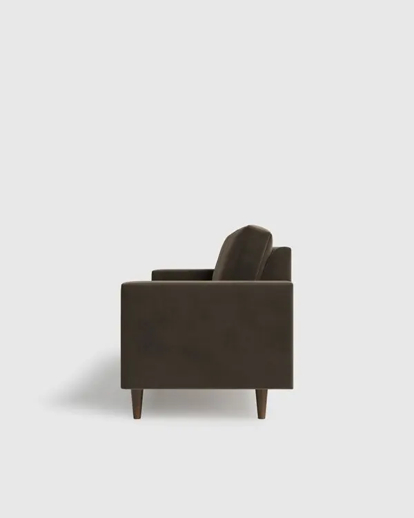 Quince Atlas Midcentury Sofa In Performance Velvet - Java