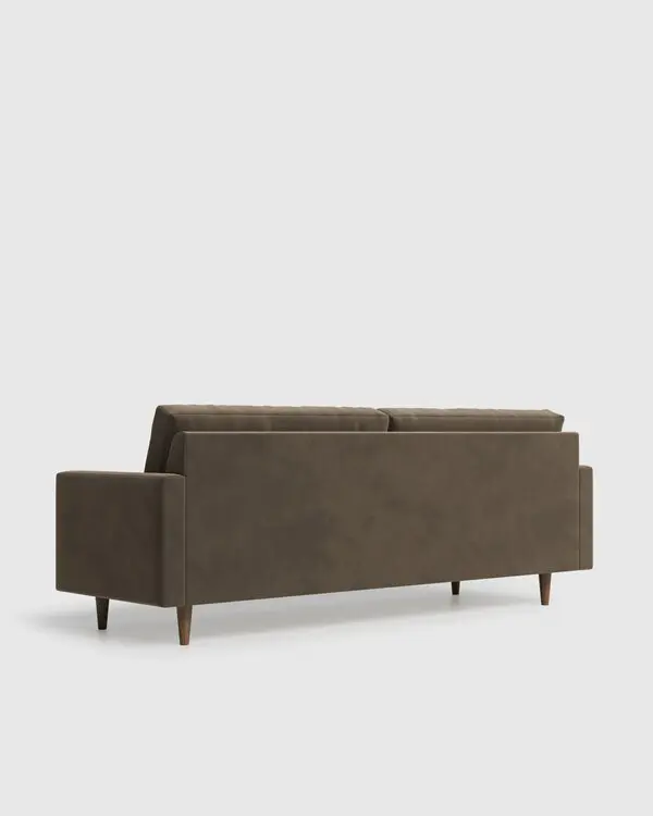 Quince Atlas Midcentury Sofa In Performance Velvet - Java
