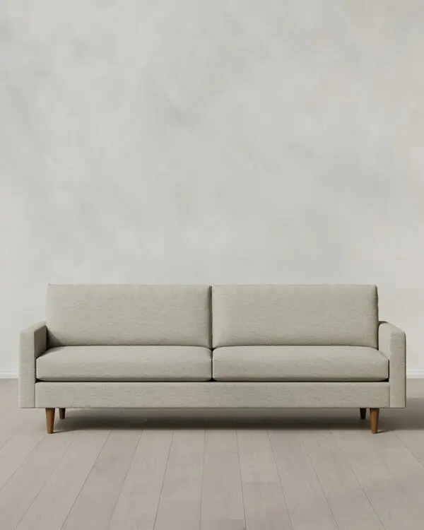 Quince Atlas Midcentury Sofa In Performance Basketweave - Flax
