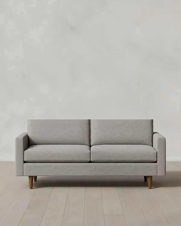 Quince Atlas Midcentury Sofa In Performance Basketweave - Fog