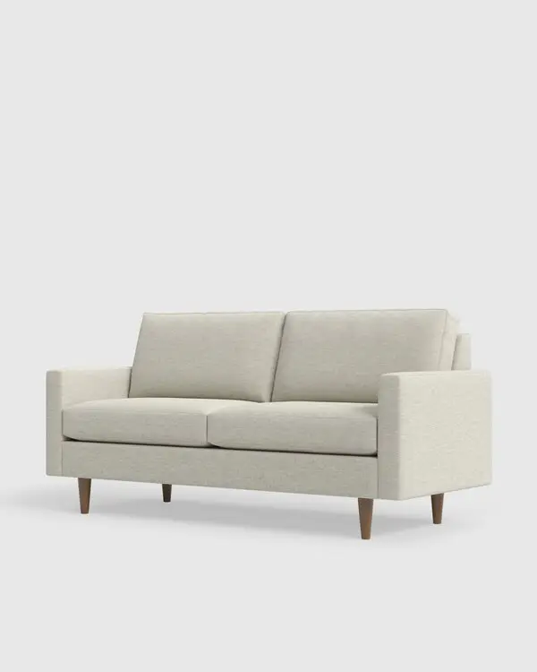 Quince Atlas Midcentury Sofa In Performance Basketweave - Fog
