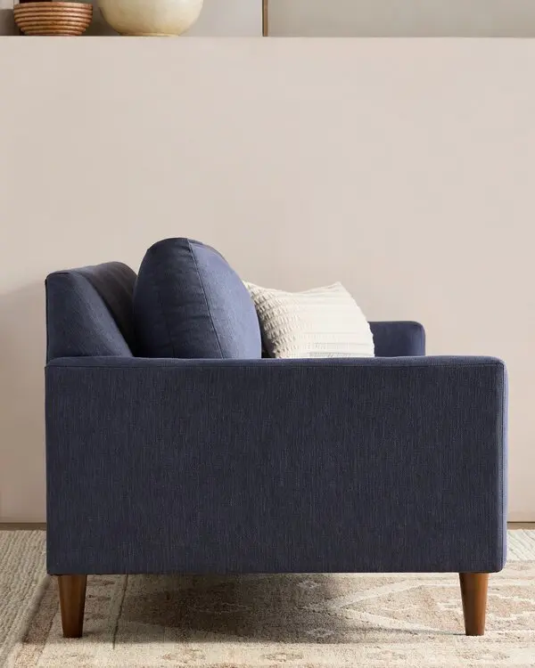 Quince Atlas Midcentury Sofa In Performance Basketweave - Fog