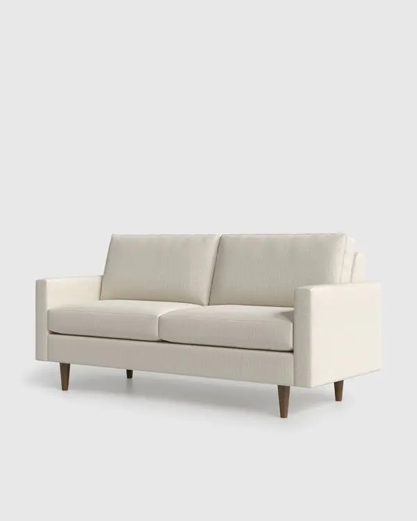Quince Atlas Midcentury Sofa In Performance Chenille Linen Blend - Ink