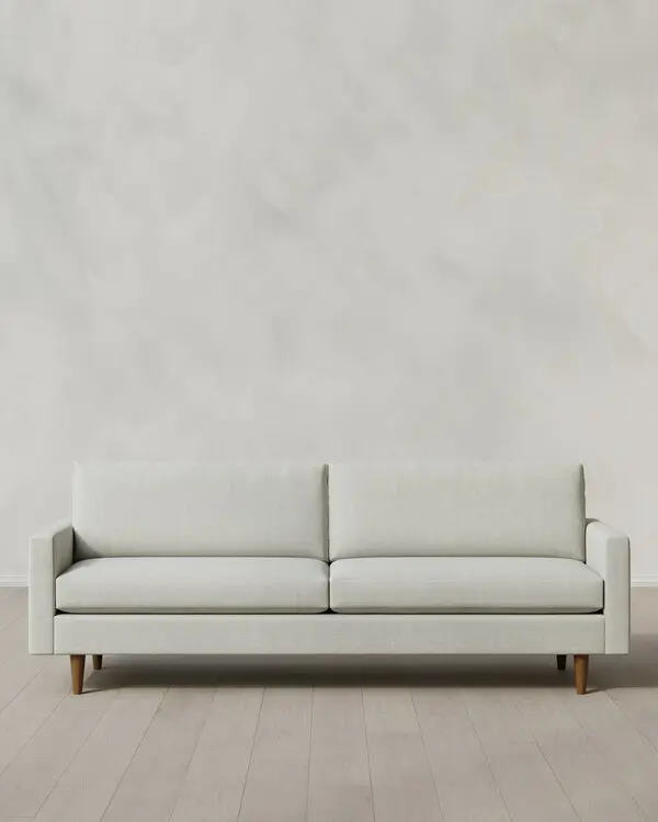 Quince Atlas Midcentury Sofa In Performance Chenille Linen Blend - Sorrell