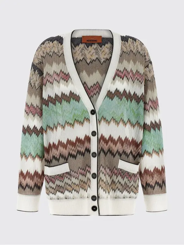Missoni Viscose Lurex Zig Zag Cardigan