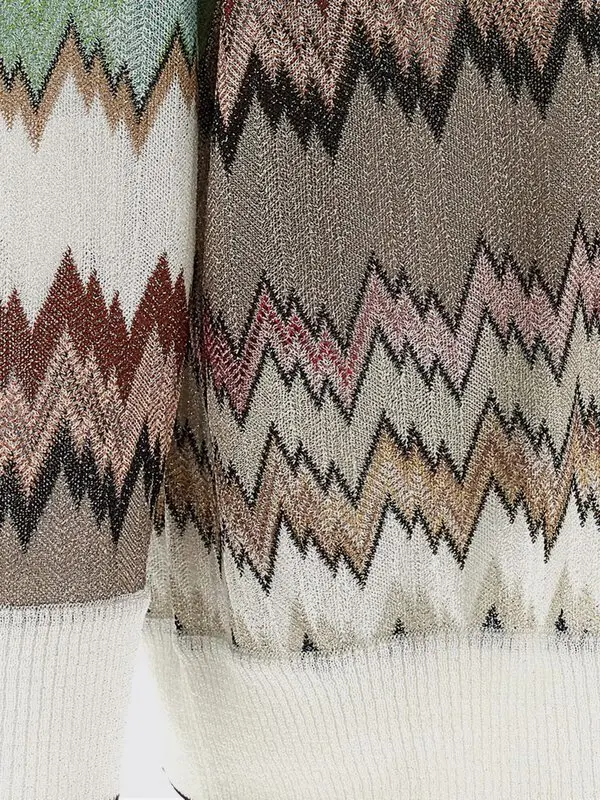 Missoni Viscose Lurex Zig Zag Cardigan