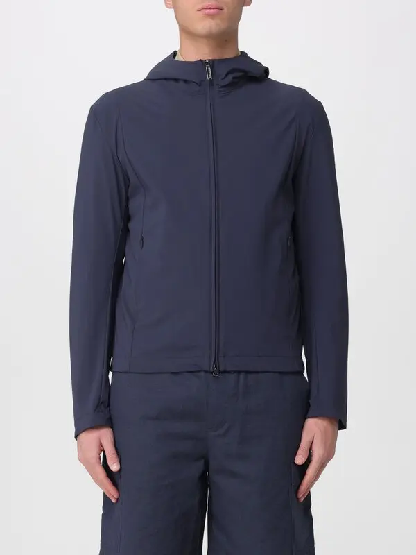 COLMAR Hooded Stretch Microfiber Jersey Zip-up Jacket - Blue
