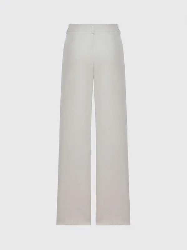 Giorgio Armani Wide Leg Linen Trousers - Grey