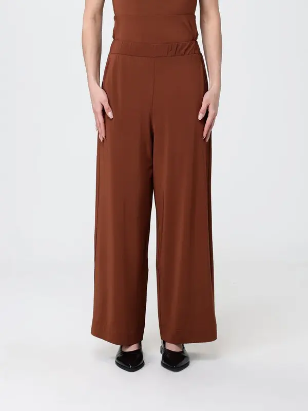 Max Mara Viscose Palazzo Pants - Brown