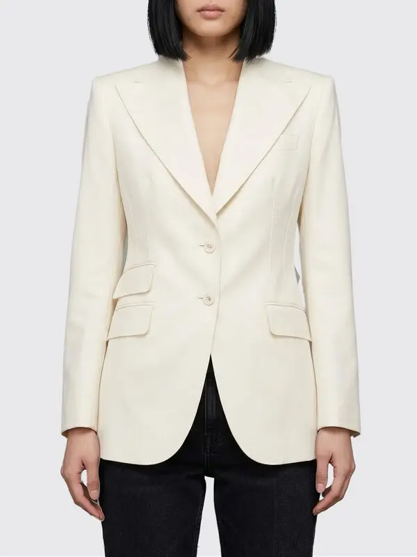 Dolce & Gabbana Single-breasted Virgin Wool Blazer - White