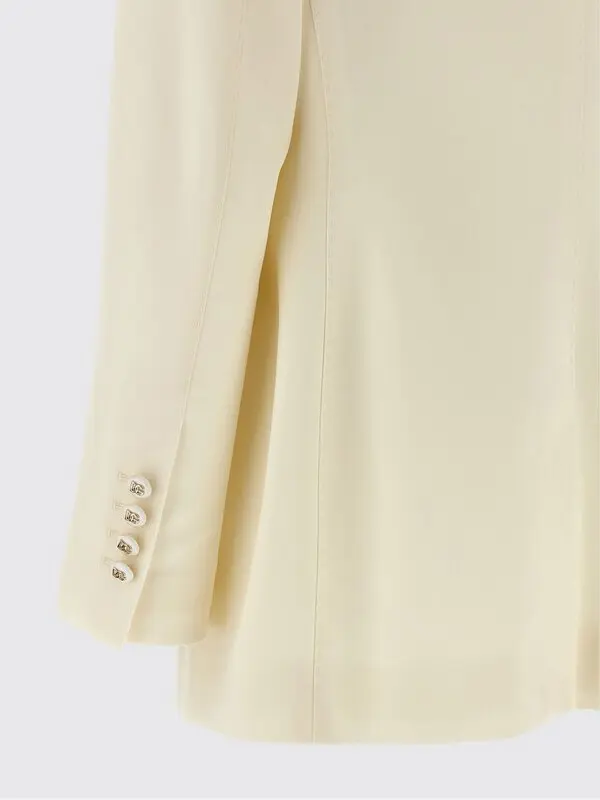 Dolce & Gabbana Single-breasted Virgin Wool Blazer - White