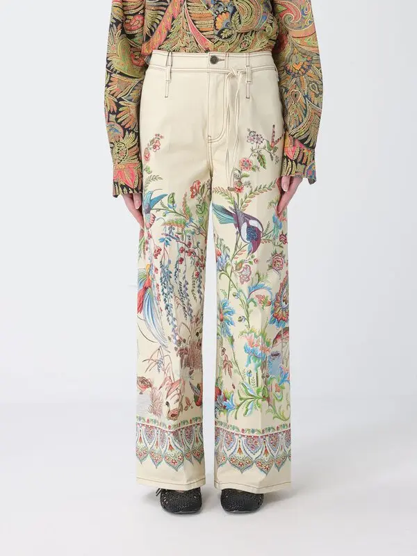 Etro Printed Wide Leg Jeans