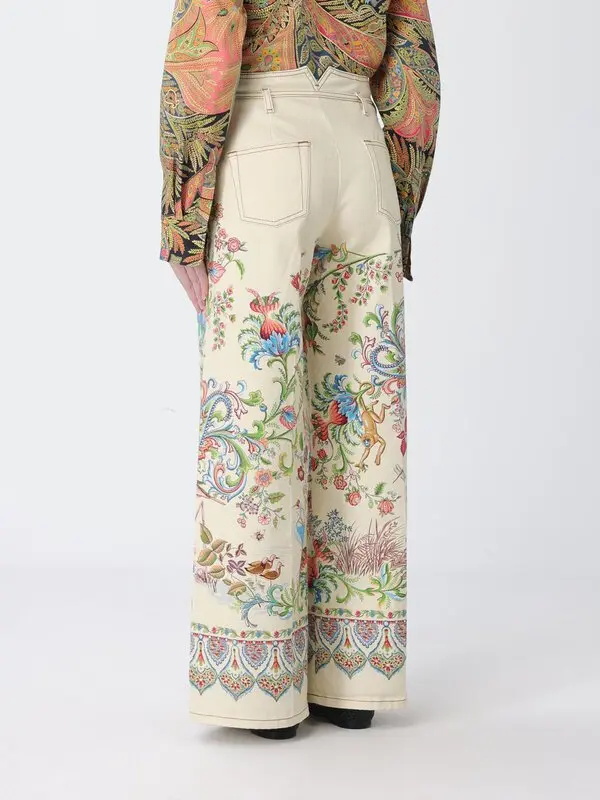 Etro Printed Wide Leg Jeans