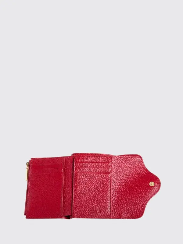 COCCINELLE Leather Wallet With Turn Lock Closure - Red