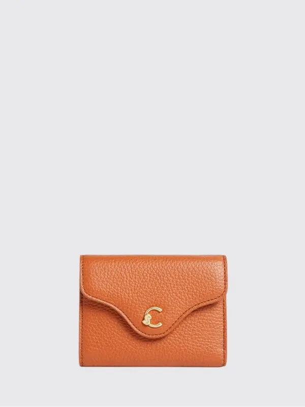 COCCINELLE Leather Wallet With Turn Lock Closure - Ruby