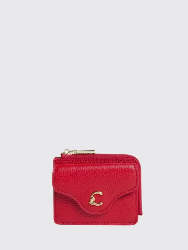 COCCINELLE Leather Wallet With Clasp Closure - Red
