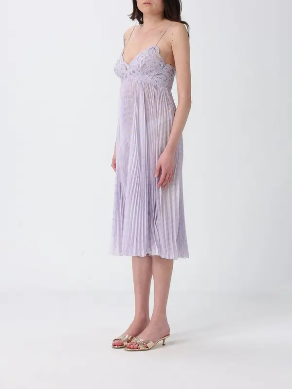 Ermanno Scervino Pleated Crêpe Midi Dress